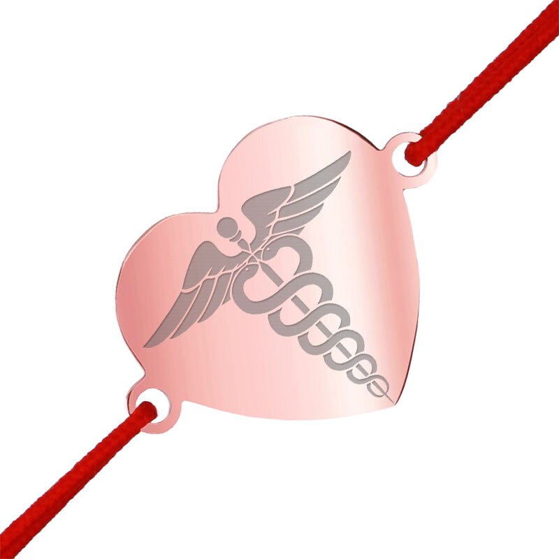 Martisor Bratara Inox Inima Rose Gold Simbol Medicina - eMAG.ro