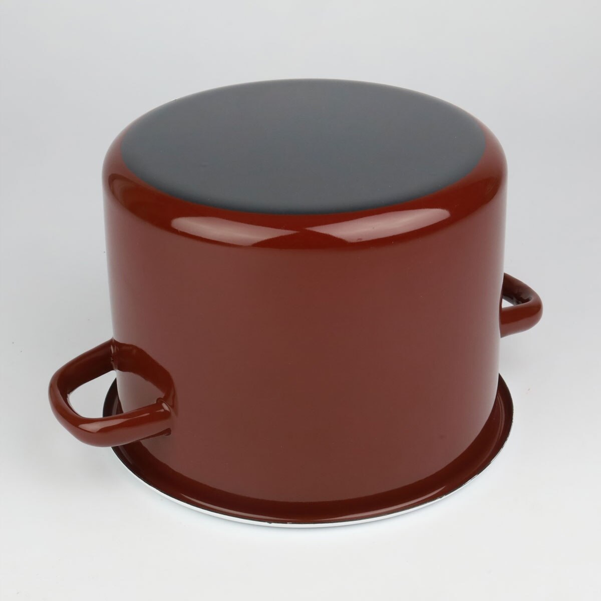 Oala emailata, Emalia Rybnik, 7L, 22 cm, Rosu - eMAG.ro