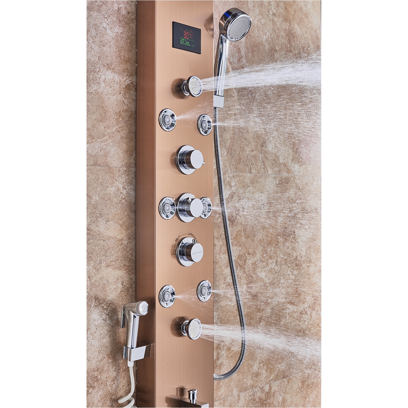 Panel dus, Blackswan, Tip M8009, model rose gold cu pipa, afisaj ...