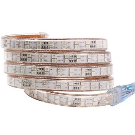 Banda Led 220v RGB 2 Randuri 5050, 96smd/m Lumina culorile Ip65 10m ...