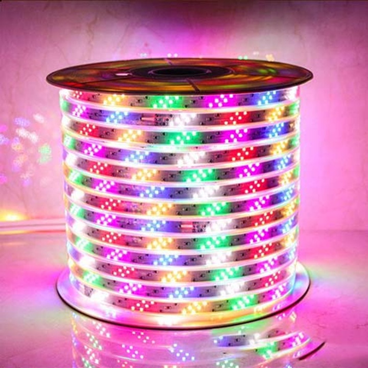 Banda Led 220v RGB 3 Randuri 2835, 144smd/m Lumina culorile Ip65 10m ...