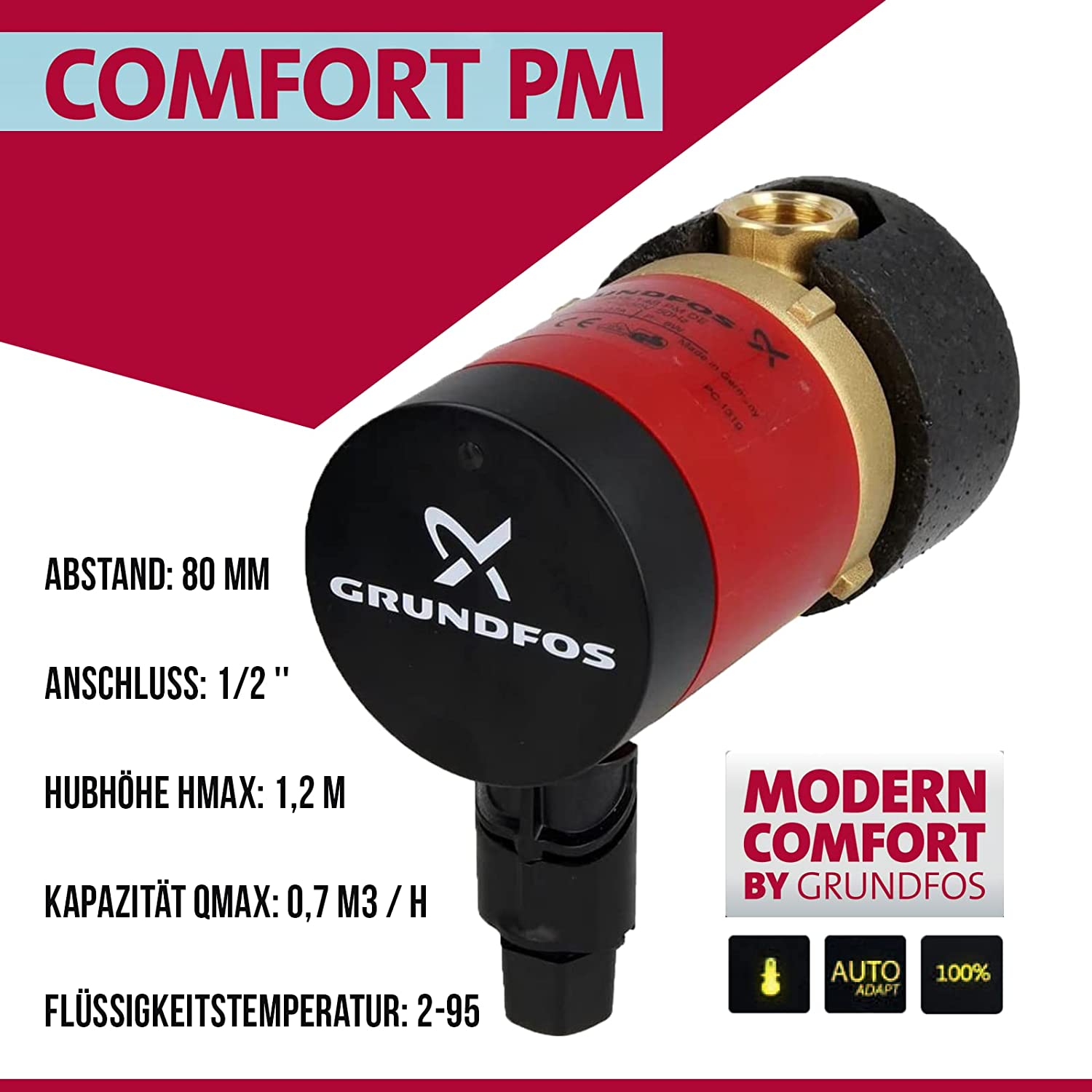 Pompa Recirculare, Up 15 14b pm, Grundfos Acm, 97916771 - eMAG.ro