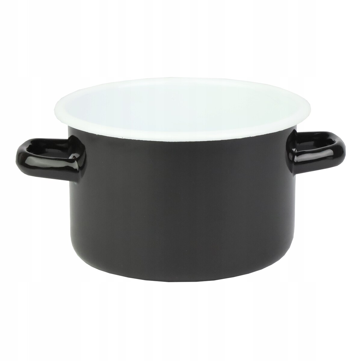 Oala emailata, Emalia Rybnik, 2L, 16 cm, Negru - eMAG.ro