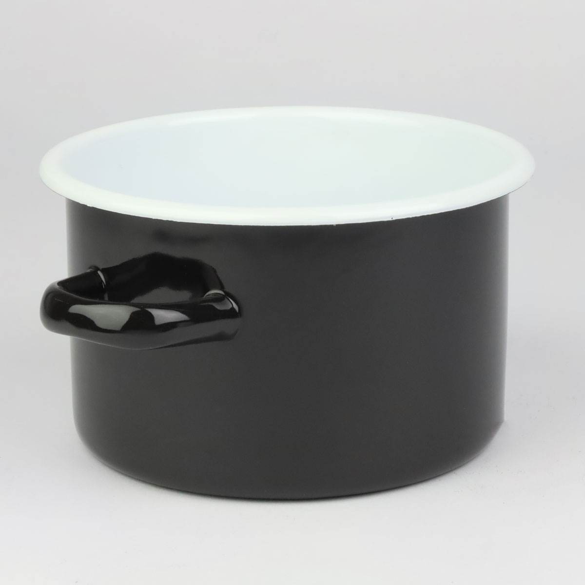 Oala emailata, Emalia Rybnik, 2L, 16 cm, Negru - eMAG.ro