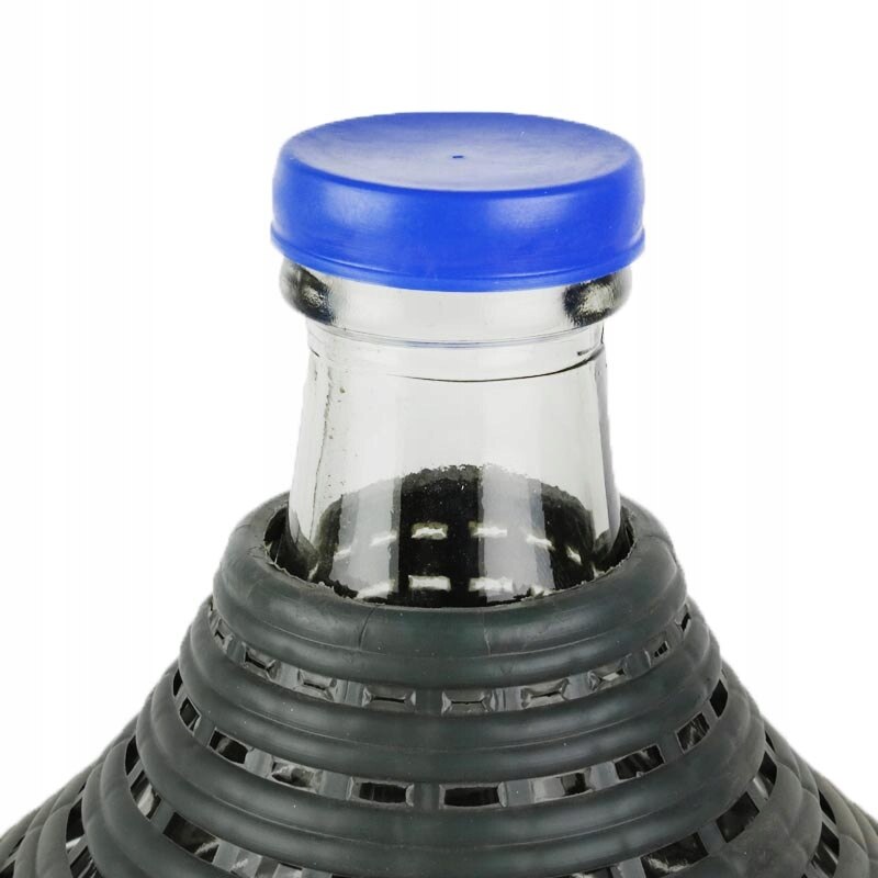 Damigeana cu Dop, Tragar, 15L, Sticla/Plastic, Transparent/Negru - eMAG.ro