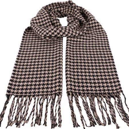 Fular cu imprimeu picior de cocos, pentru perioada rece, cu franjuri ...