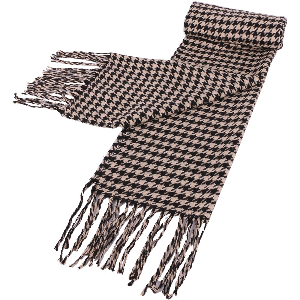 Fular cu imprimeu picior de cocos, pentru perioada rece, cu franjuri ...