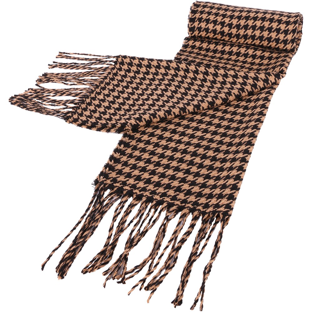 Fular cu imprimeu picior de cocos, pentru perioada rece, cu franjuri ...