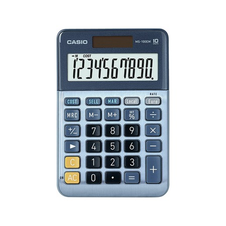 Calculator de birou Casio, 10 Cifre, Albastru - eMAG.ro