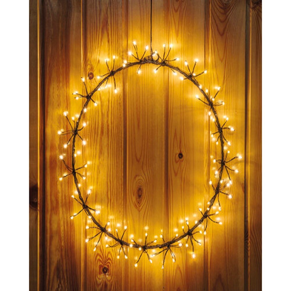 Cerc din Metal cu LED Alb Cald, Interior/Exterior, 30 cm, Lafiora - eMAG.ro