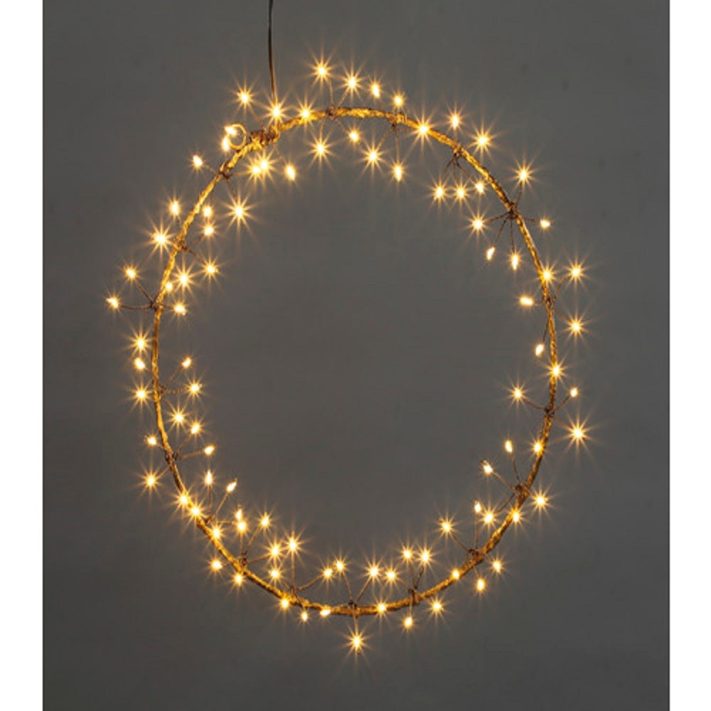 Cerc din Metal cu LED Alb Cald, Interior/Exterior, 30 cm, Lafiora - eMAG.ro