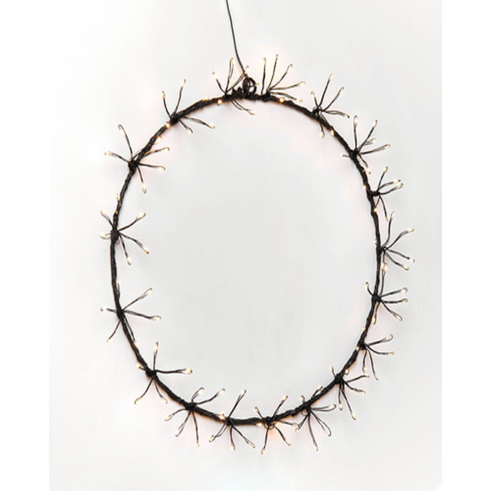 Cerc din Metal cu LED Alb Cald, Interior/Exterior, 30 cm, Lafiora - eMAG.ro