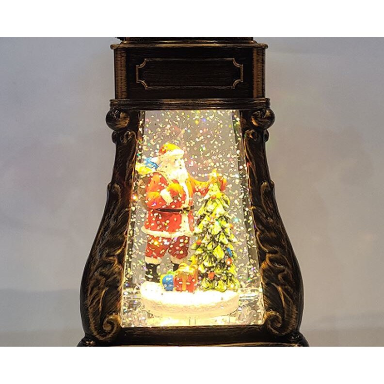 Felinar LED Luminos de craciun, mos craciun, muzical, Baterie si USB ...