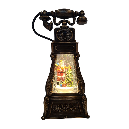 Felinar LED Luminos de craciun, mos craciun, muzical, Baterie si USB ...