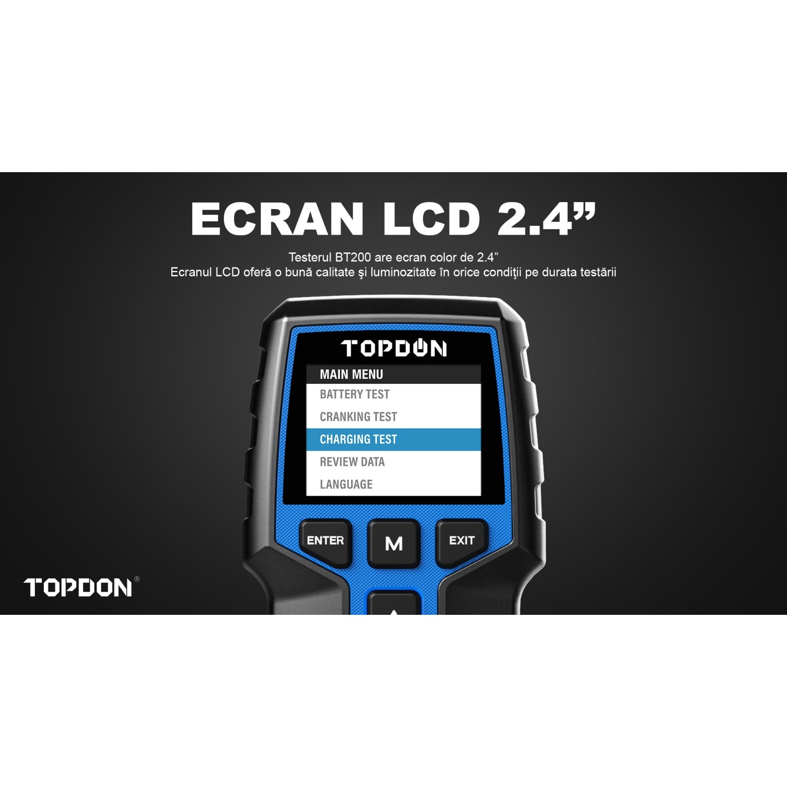 Tester baterii auto 12V-24V Topdon BT200 - eMAG.ro