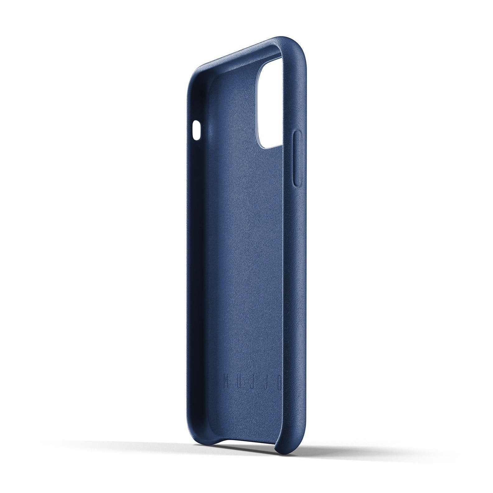 Husa Piele Naturala Mujjo compatibila cu iPhone 11 Pro Monaco Blue ...
