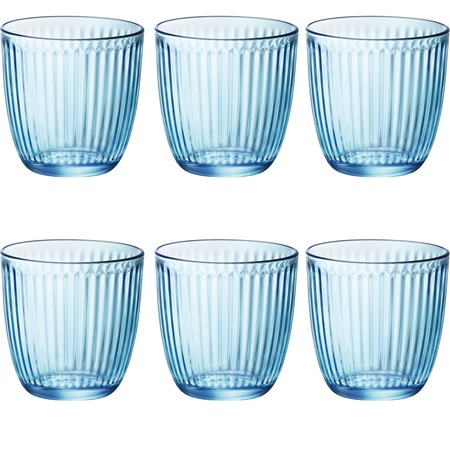 Set 6 pahare IS0583, 290 ml, Sticla, Albastru - eMAG.ro