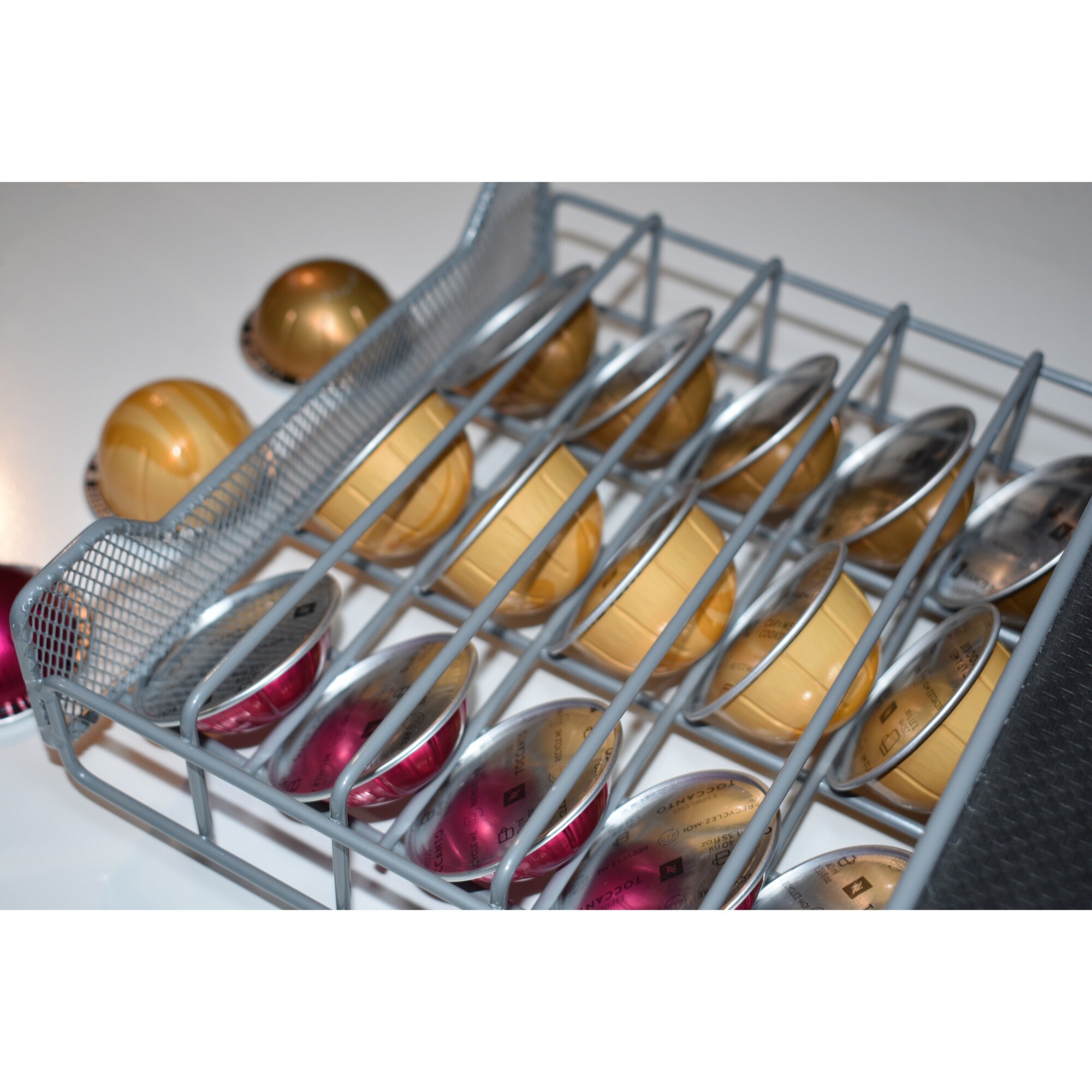 Kapszulatartó 60 Tassimo/ 24 VertuoLine kapszulához, fiók típus, fém ...