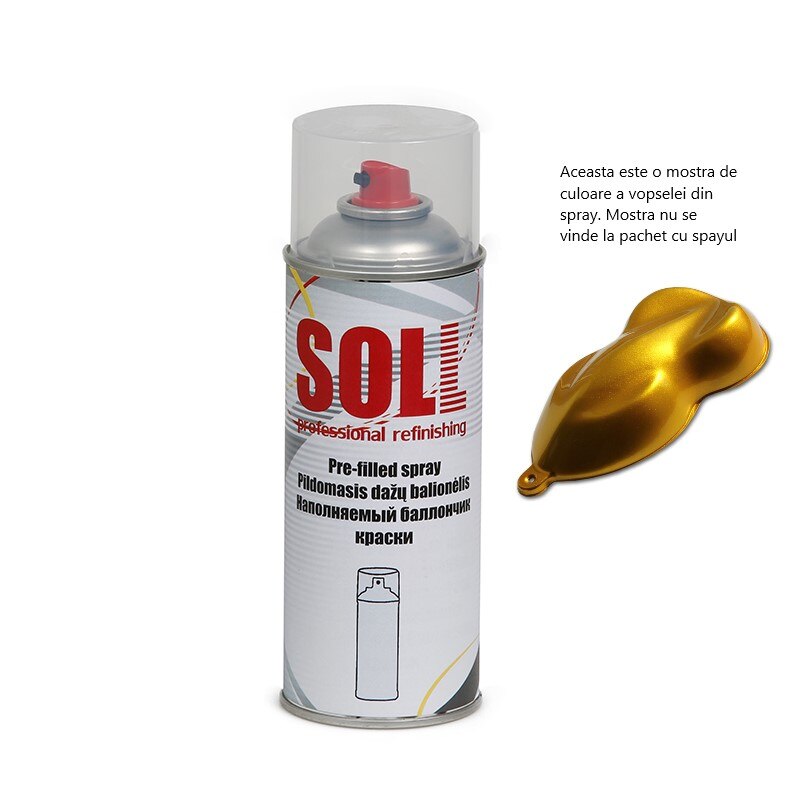 Spray vopsea Perlata culoare Auriu SOLL 400ml - eMAG.ro