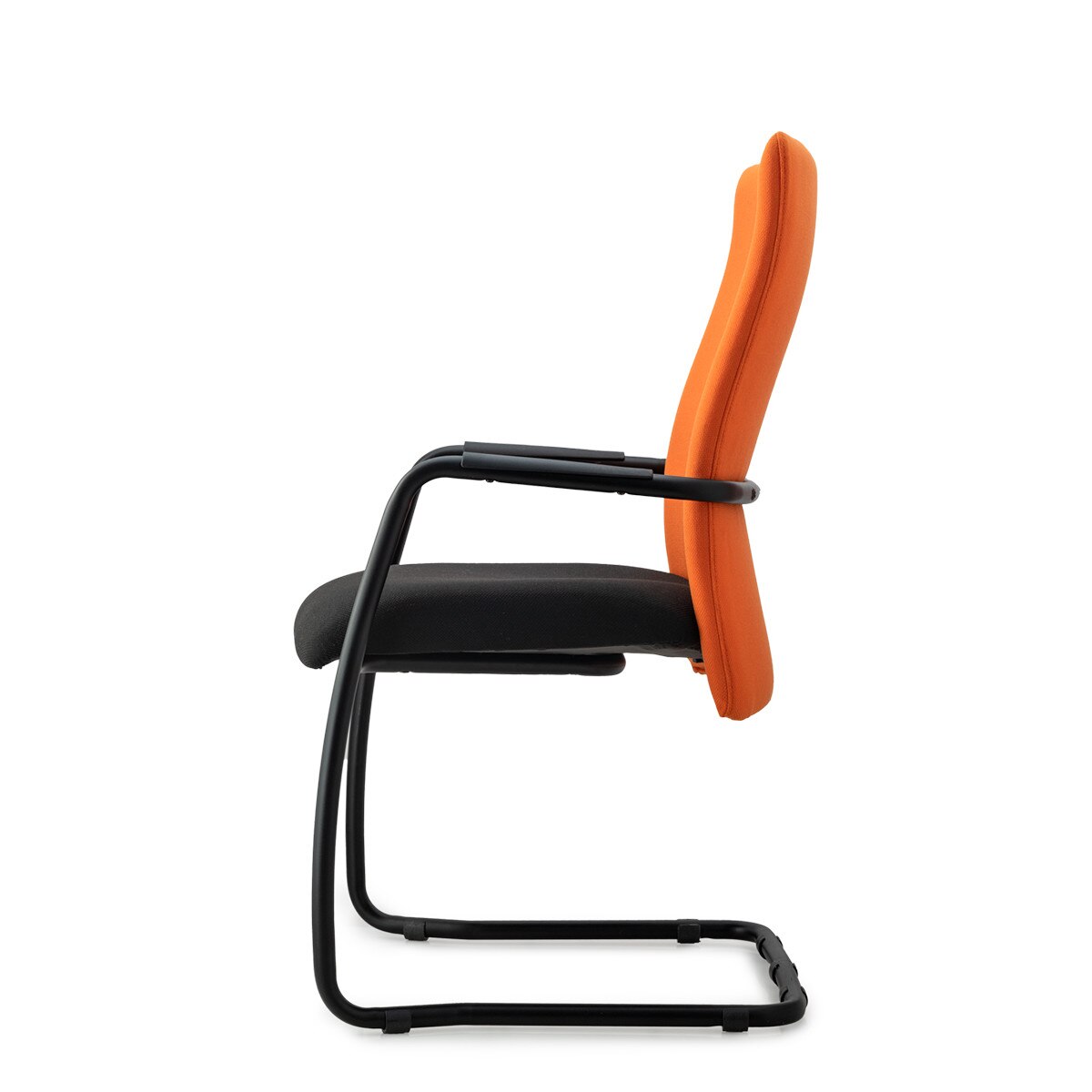 Scaun vizitator sau conferinte TRAFFIC CHAIRS SIGO, sezut textil Negru ...