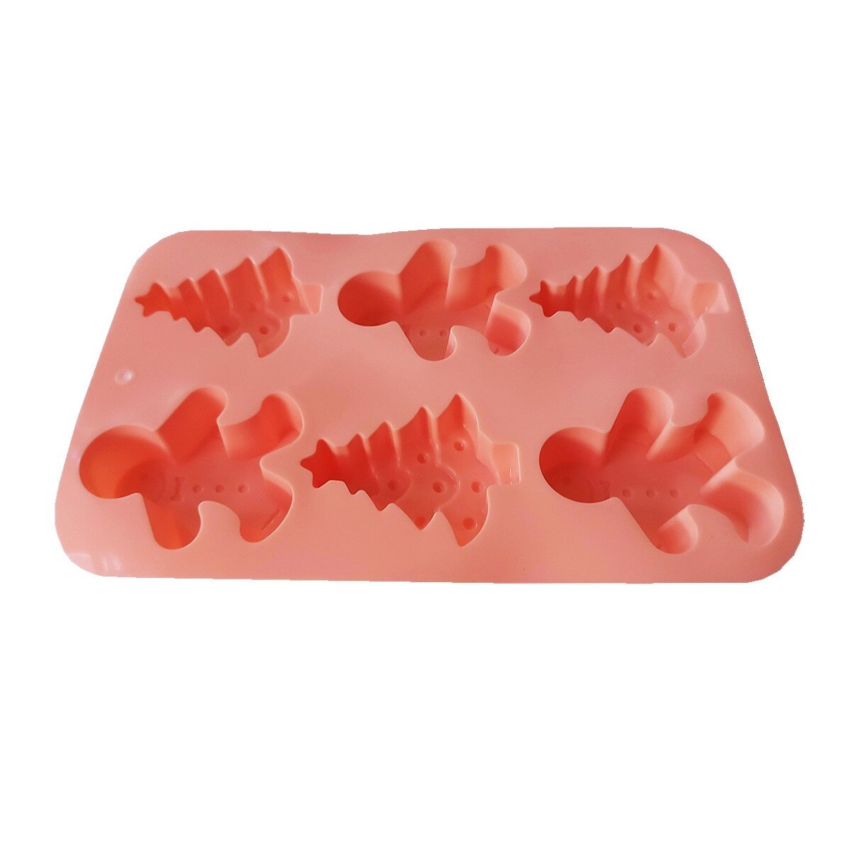 Forma silicon 6 cavitati, Turta dulce, Prajituri, Briose, Roz, 26 cm ...