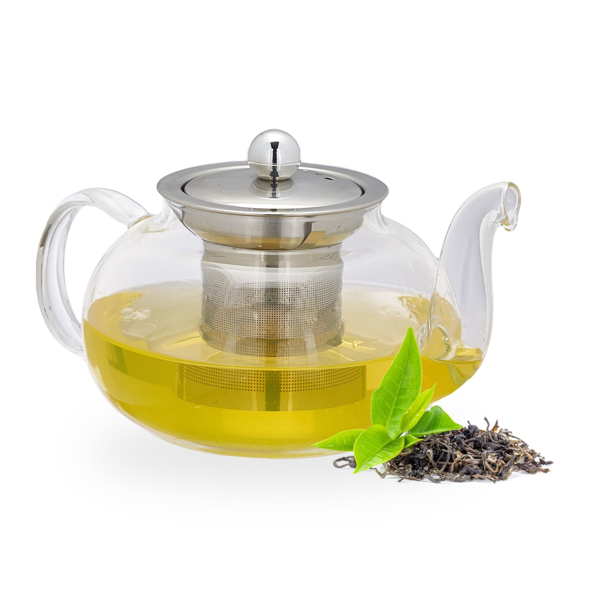 Ceainic din sticla cu infuzor, Relaxdays, 600 ml - eMAG.ro