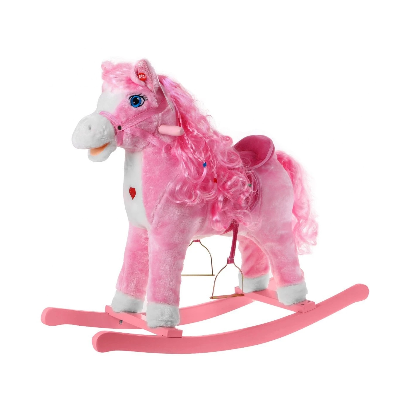 Cal balansoar Timeless Tools Rocking Horse, cu sunete, roz - eMAG.ro