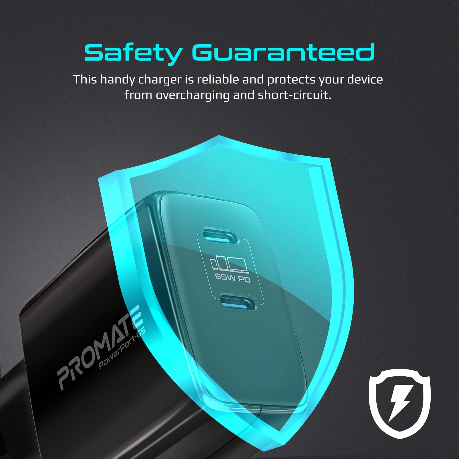 Incarcator, ProMate, 220V, 65W, USBC, Negru - eMAG.ro