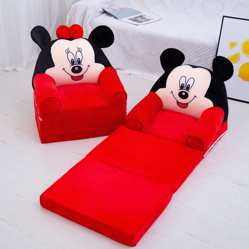 Fotoliu din plus extensibil cu 3 placi - Minnie Rosu/Negru, 115 CM ...