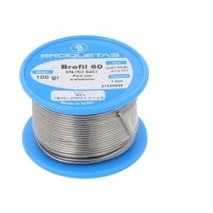 Sarma de lipit tip fludor, cositor 1mm rola 100g Sn60Pb40, 183÷190°C ...