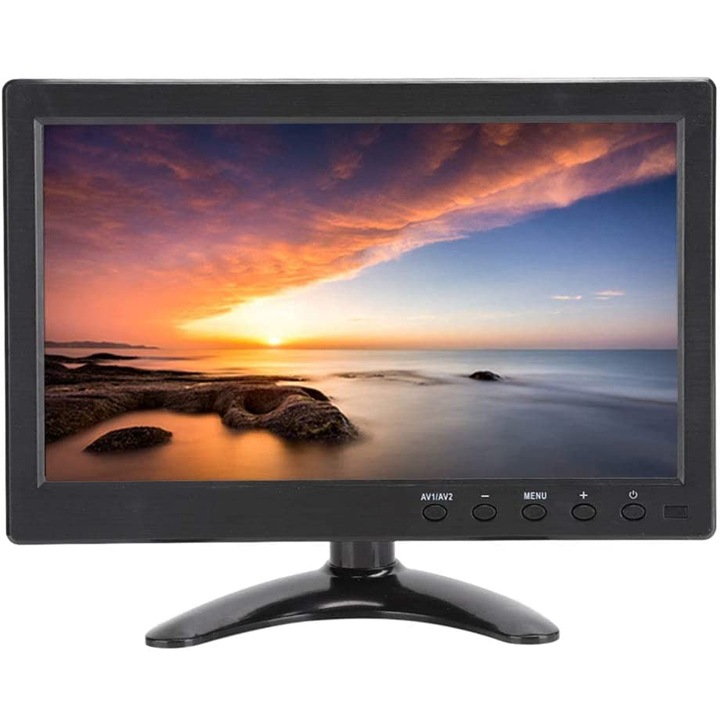 Monitor auto portabil Tangxi, 10.1", Wide, HD, VGA, HDMI, Black - eMAG.ro
