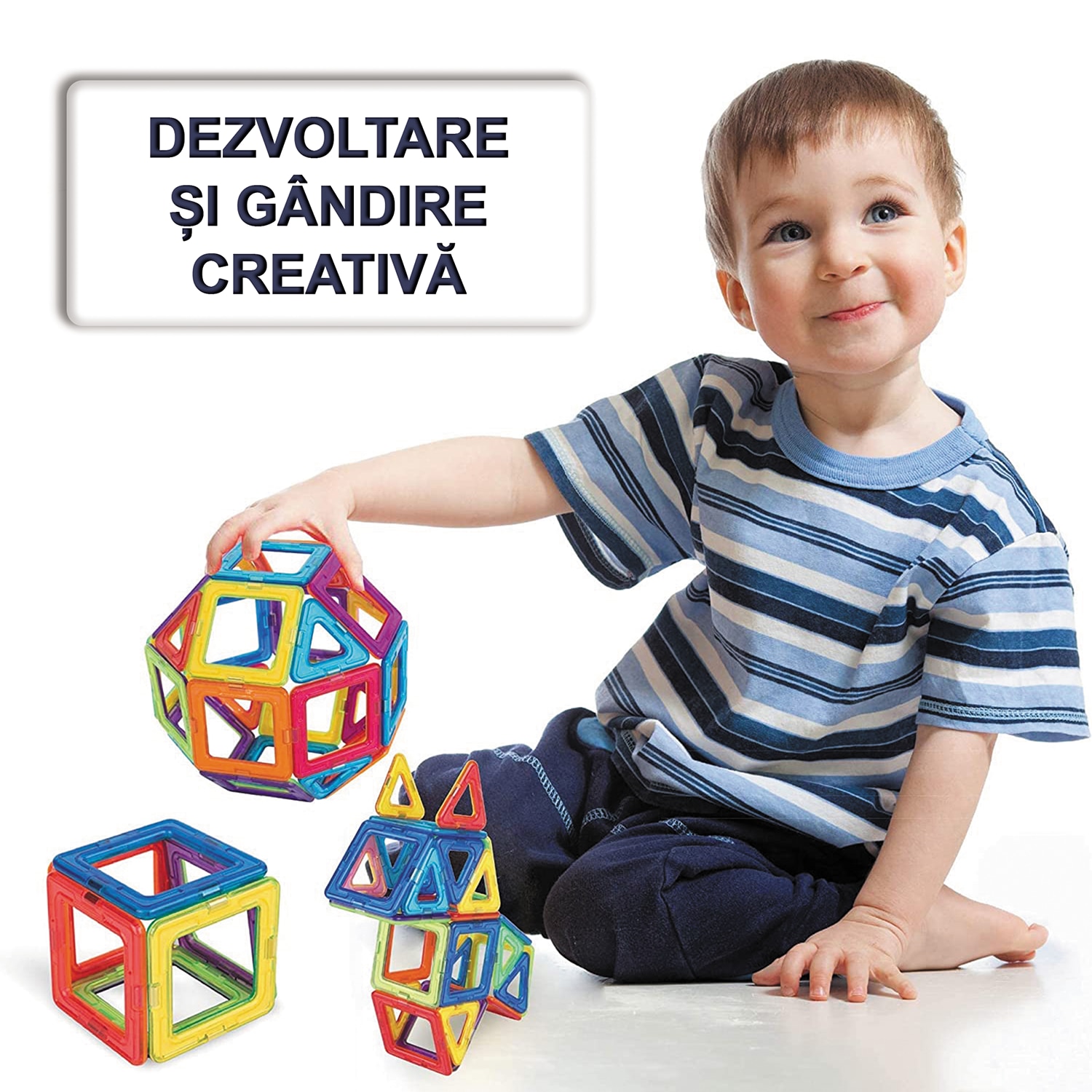 Set de construit cu piese magnetice Pitikot®, jucarii educationale ...