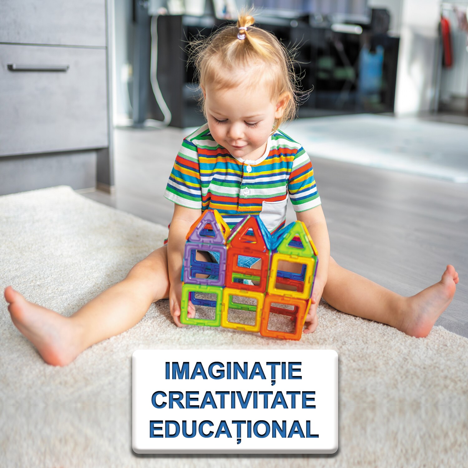 Set de construit cu piese magnetice Pitikot®, jucarii educationale ...