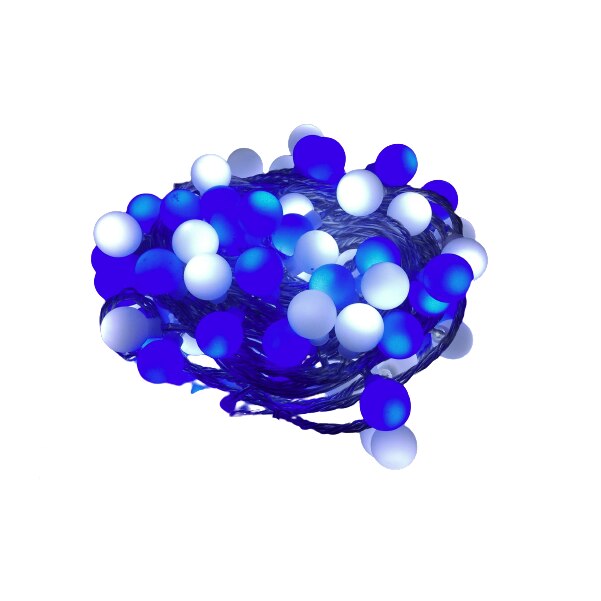 Karácsonyfa labda telepítés, Hoff, 100 fehér és kék LED, 7,92 m, 230V ...