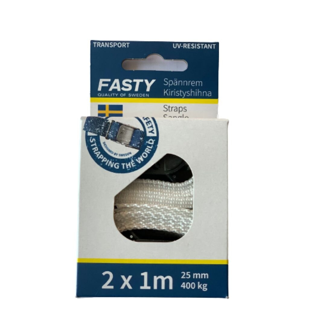 Chinga Rapida Transport, 25mm x 1m, Fasty, Alb, Pachet 2 buc - eMAG.ro