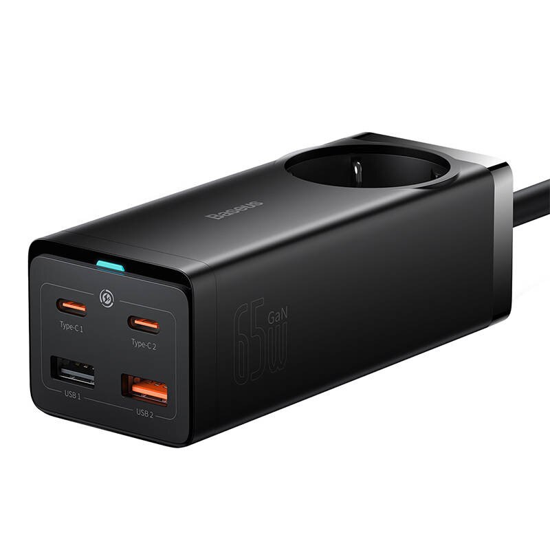 Incarcator de perete, Baseus, GaN3 Pro, 2xUSB + 2xUSB-C + AC, 65W - eMAG.ro