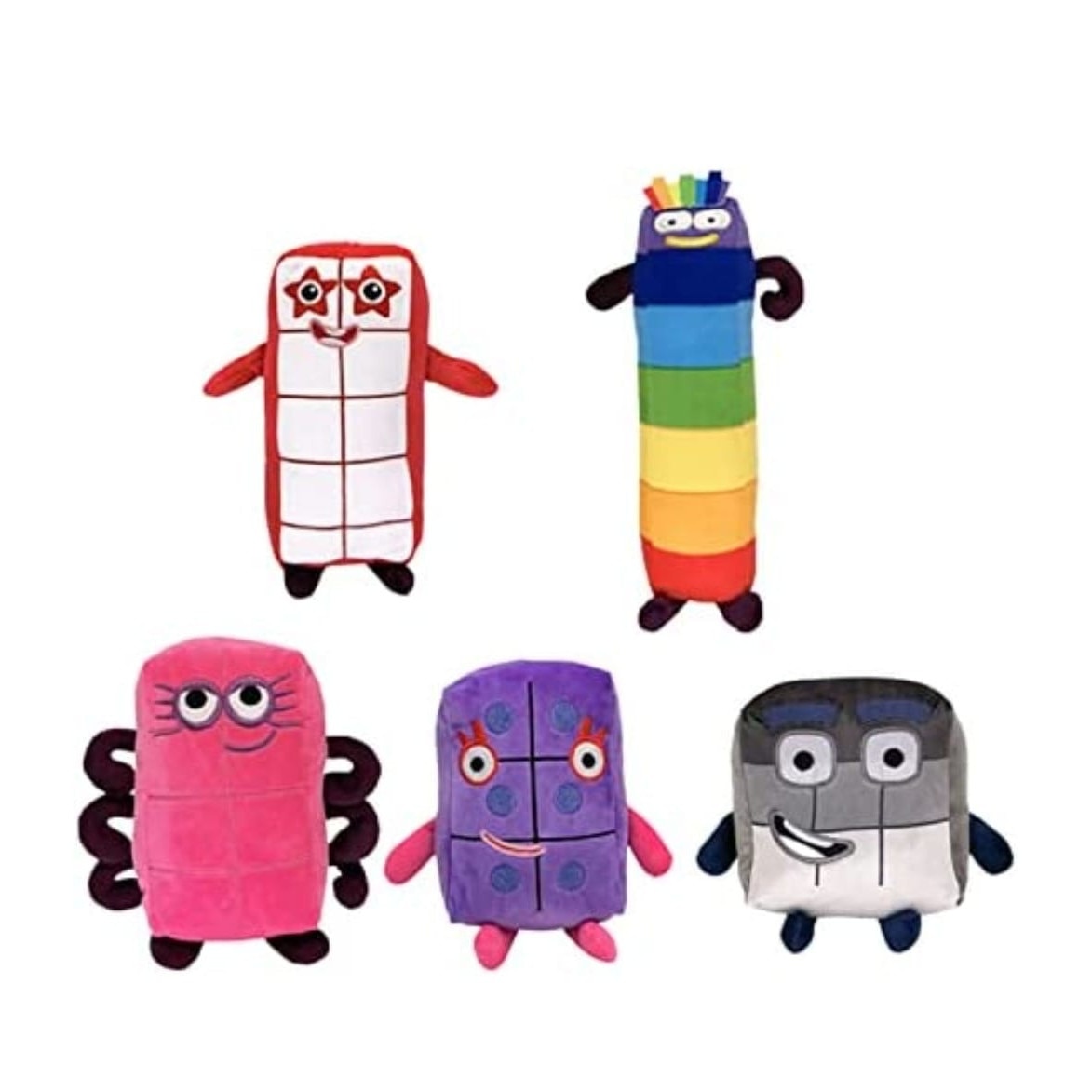 Set 10 Numere Amuzante de plus, Number Plush, multicolor, 20 - 25 cm ...