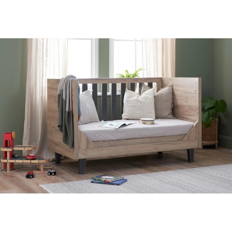 Patut evolutiv 3 in 1 Como Oak - Slate Grey, Tutti Bambini - eMAG.ro