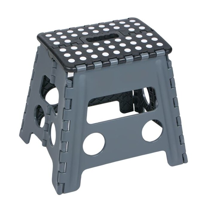 Scaunel pliabil din plastic, Kopenpal, Gri/Negru, 29x22x32 cm - eMAG.ro
