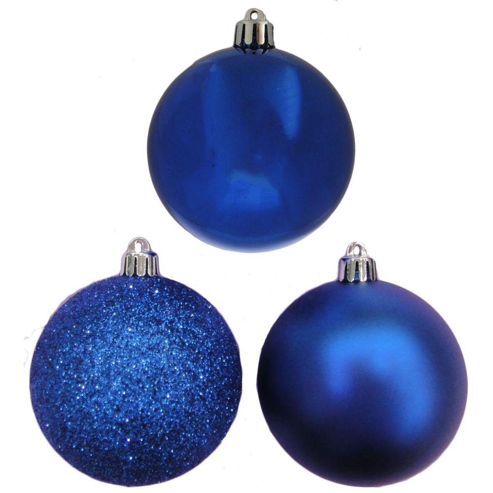 Set 9 Globulete Albastre cu Sclipici 6CM cu aspect mat/lucios - eMAG.ro