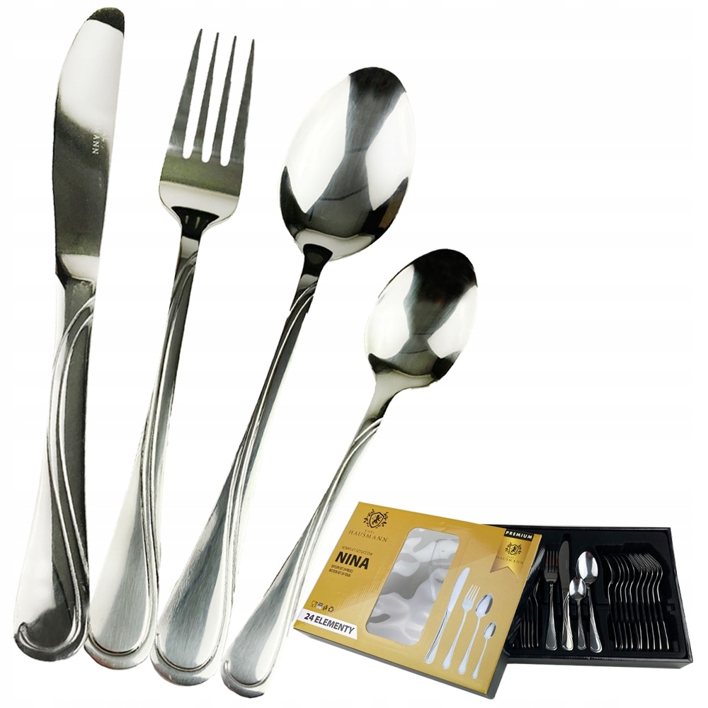 Set tacamuri Nina, Karl Hausmann, Pentru 6 persoane, Inox, 24 piese ...
