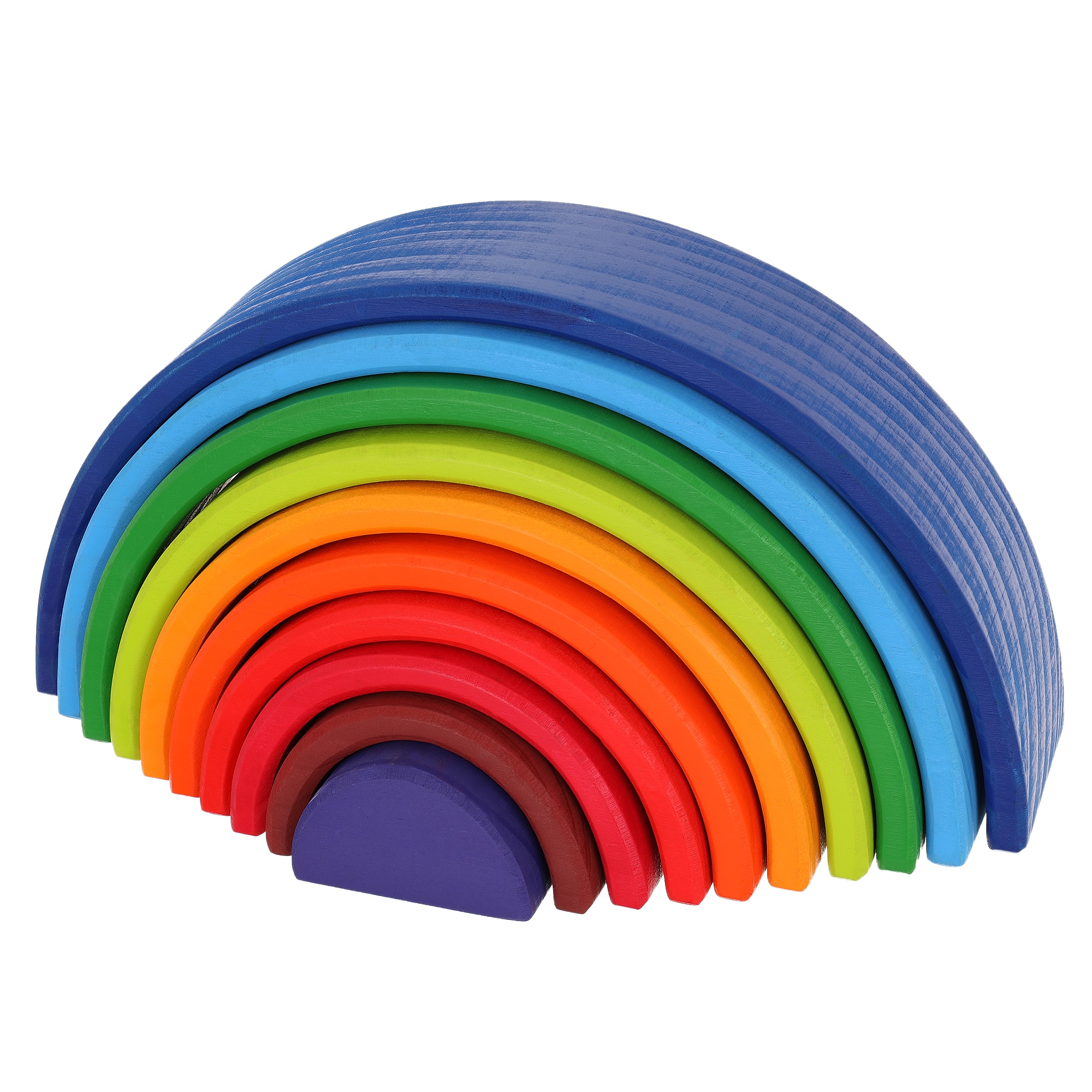 Puzzle din lemn curcubeu 10 elemente - eMAG.ro