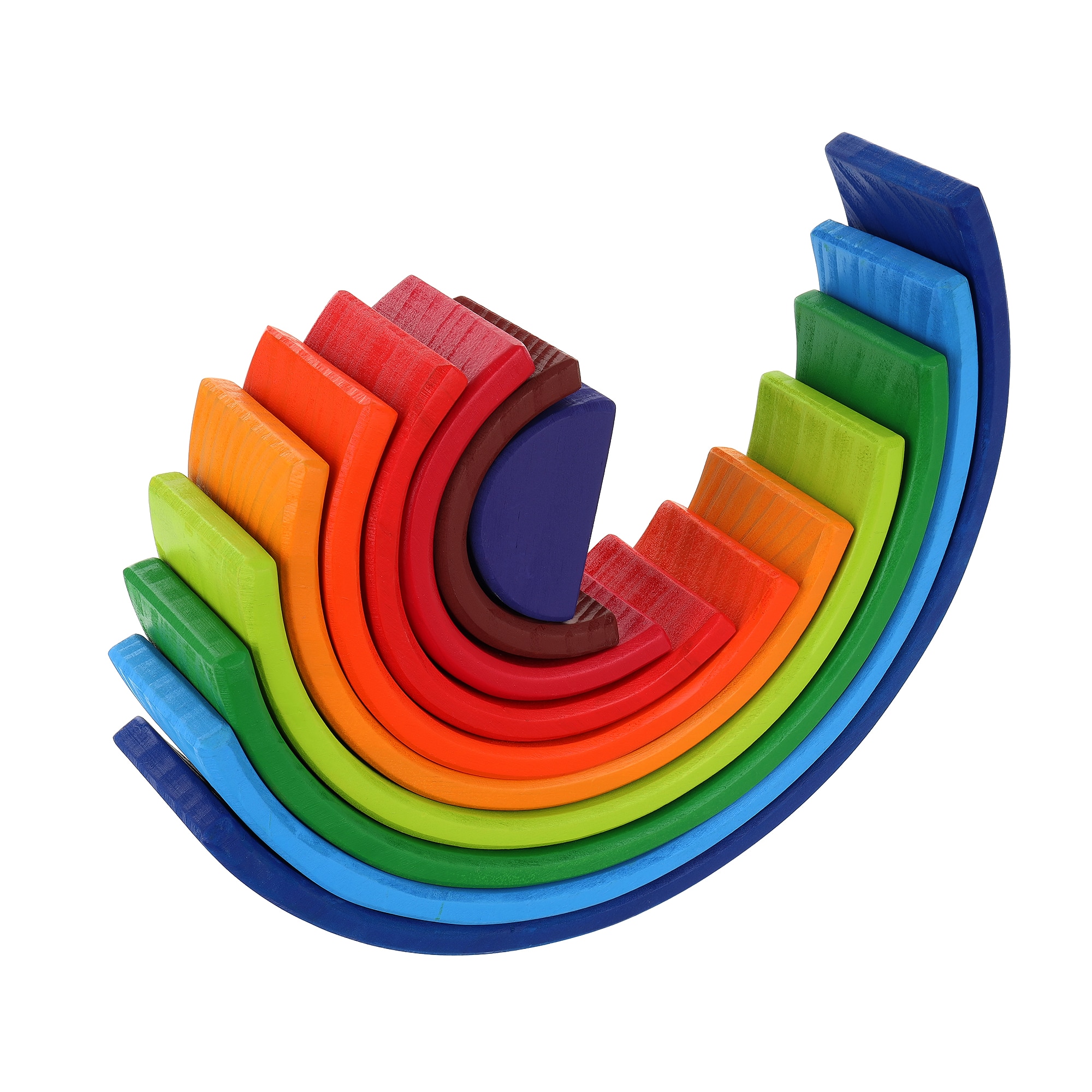 Puzzle din lemn curcubeu 10 elemente - eMAG.ro
