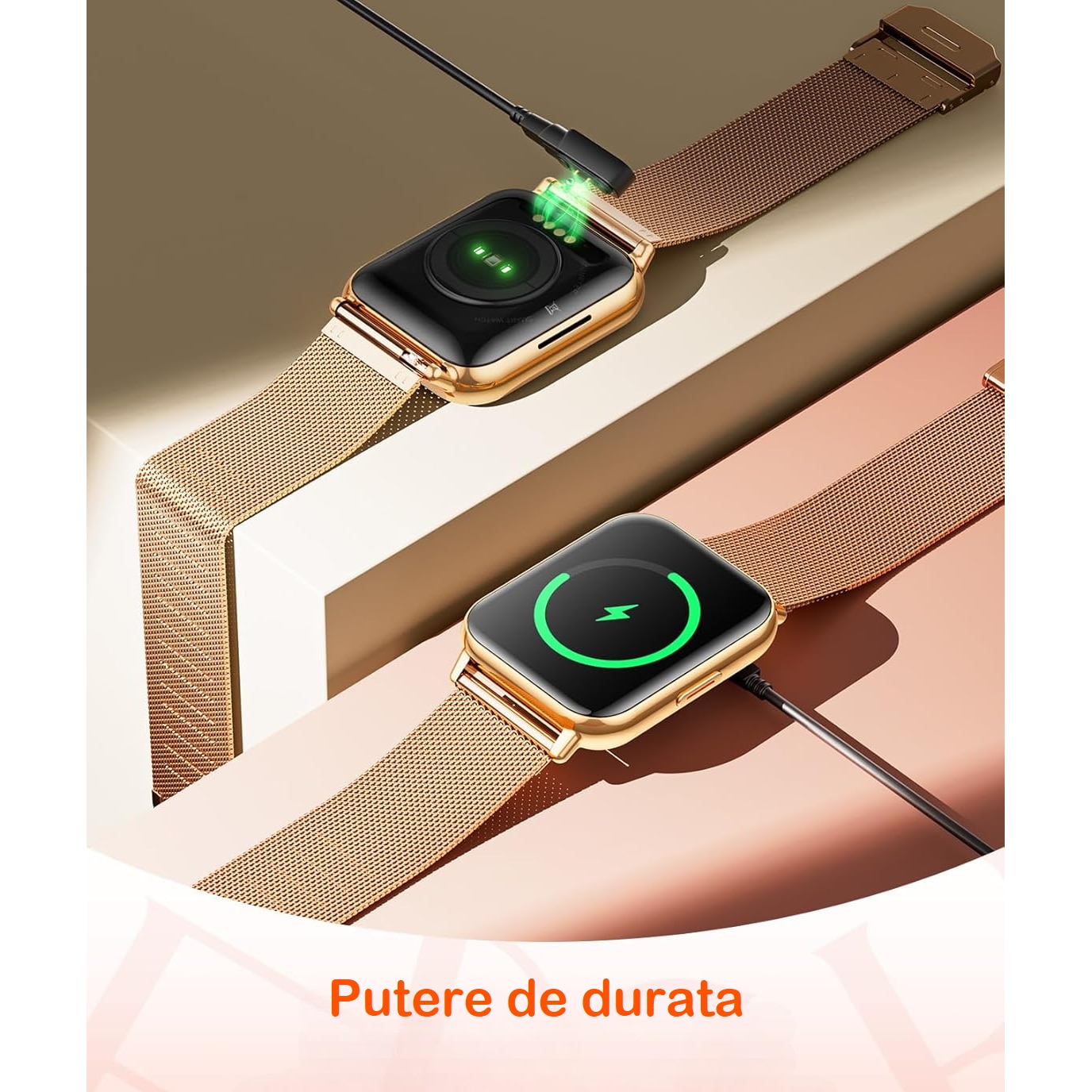 Ceas Smartwatch ViBE™ WATCH Apel Bluetooth HD, 1.69” Borderless Intens ...