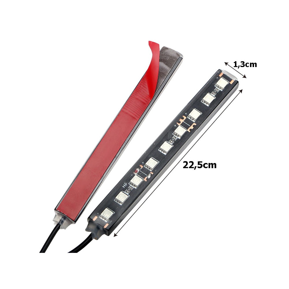 Kit iluminare cu LED pentru interiorul masinii, cu telecomanda - eMAG.ro