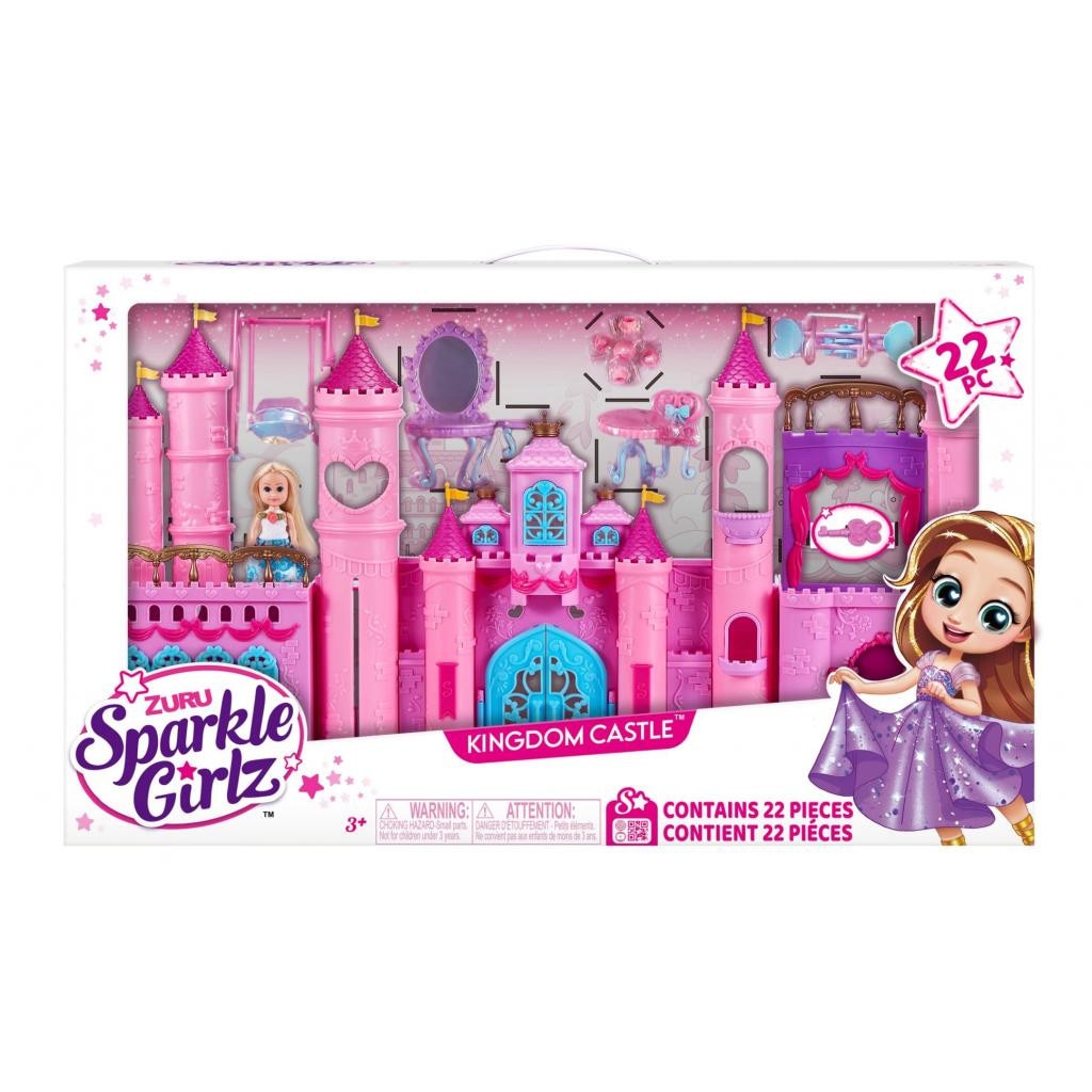 Set castel de papusi, Sparkle Girlz, 10 cm, Roz - eMAG.ro