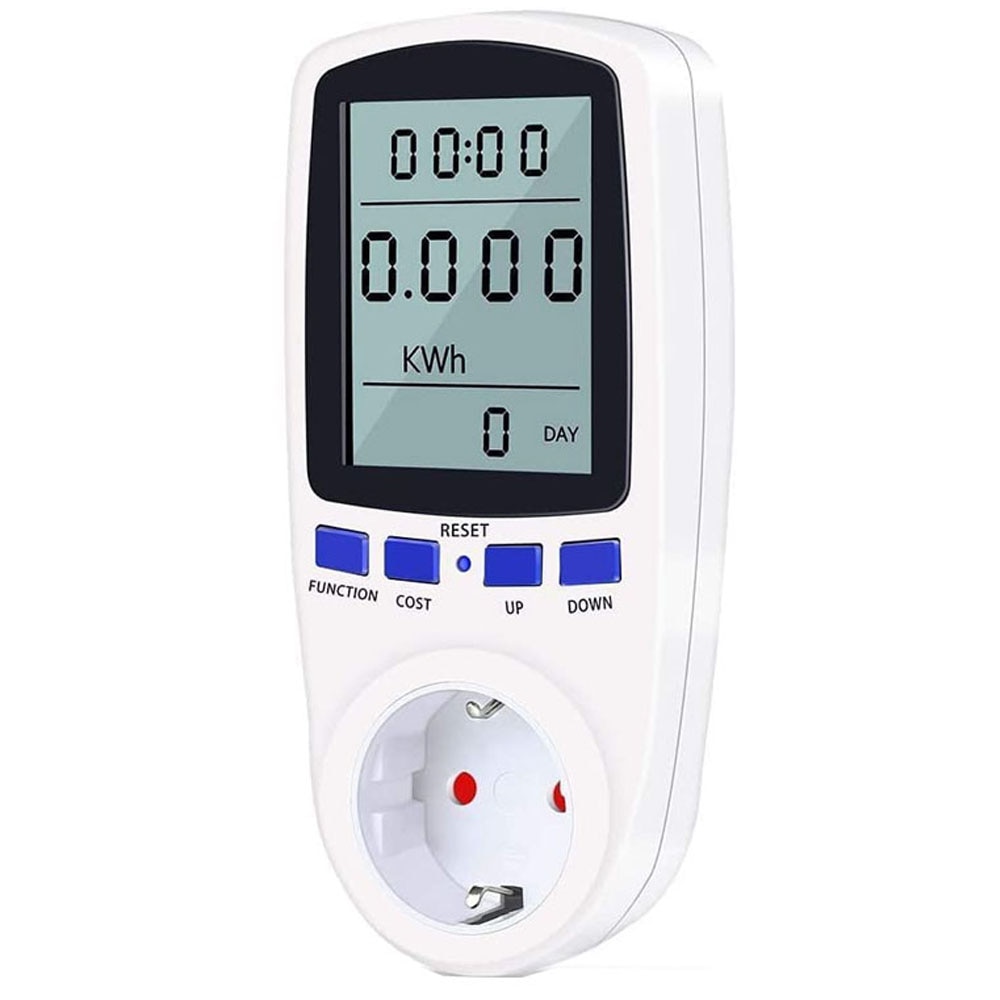 Priza cu contor energie, display LCD, Sundiguer, 50 Hz, Alb - eMAG.ro