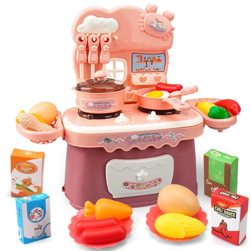 Bucatarie copii Maboo™ Mini, multifunctionala, 24 accesorii, fructe ...