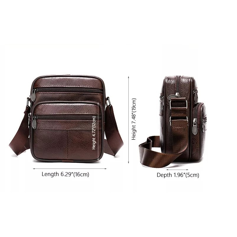 Geanta de umar pentru barbati Adrian GT1820, piele naturala, maro ...