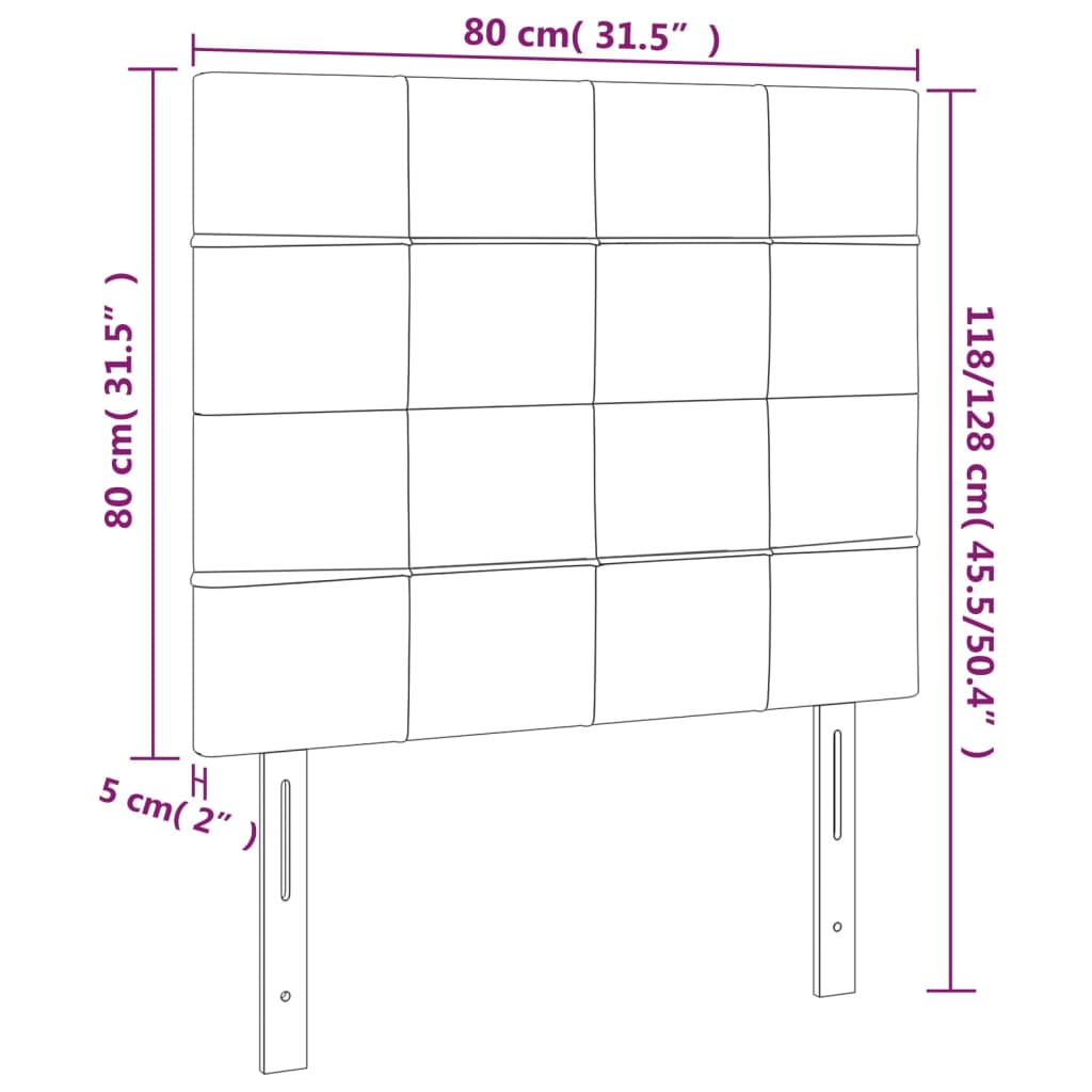 Set tablii de pat vidaXL, 2 piese, roz, 80x5x78/88 cm, catifea, 8.6 kg ...